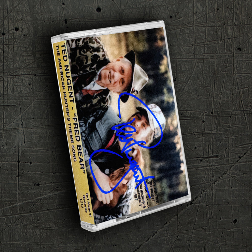 Original Fred Bear Cassette ~ SIGNED BY TED NUGENT – NugeVault