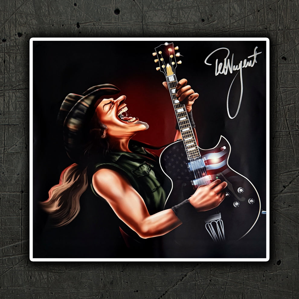 John Rios Painting - SIGNED BY TED NUGENT – NugeVault